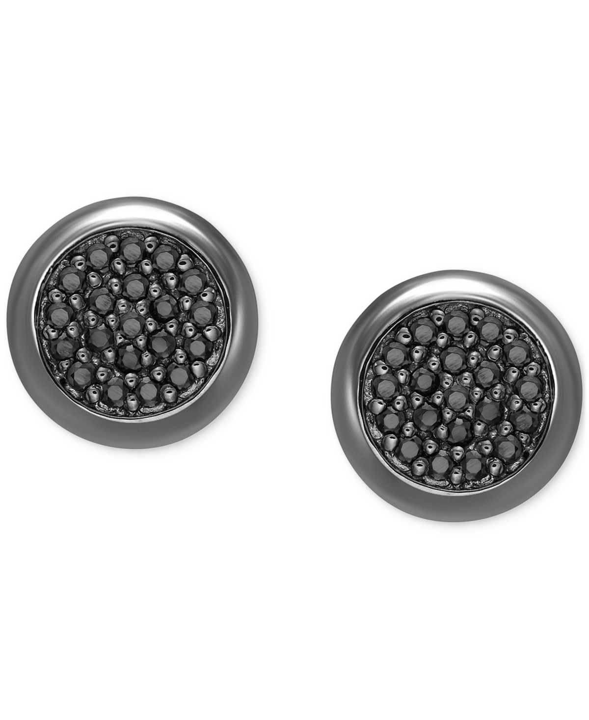 Click here for Mens Black Diamond Circle Cluster Stud Earrings (1... prices