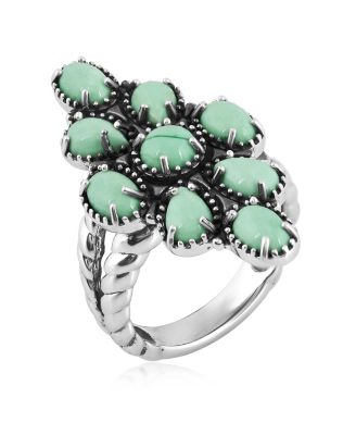 American West Jewelry Sterling Silver Genuine Gemstone Cluster Ring Sizes 5 10 Macy s