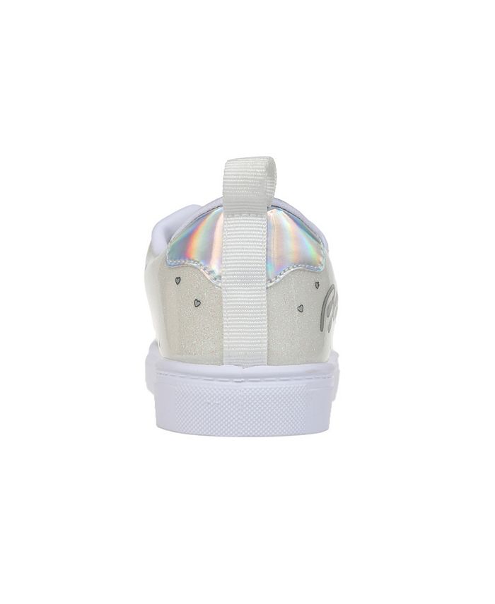 Bebe Big Girl's Low Profile Sneaker with Metallic Print and Holographic ...