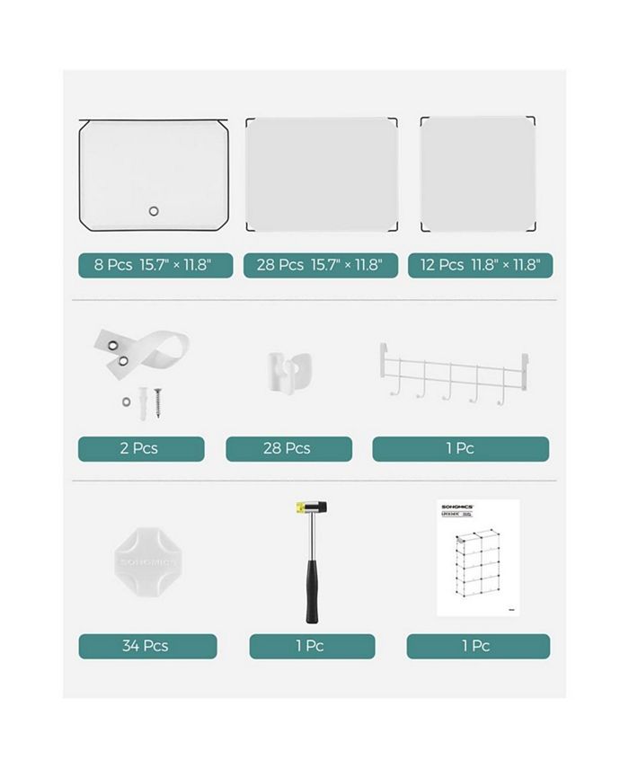 Slickblue Interlocking Shoe Rack, Cubes Shoe Organizer with Doors ...