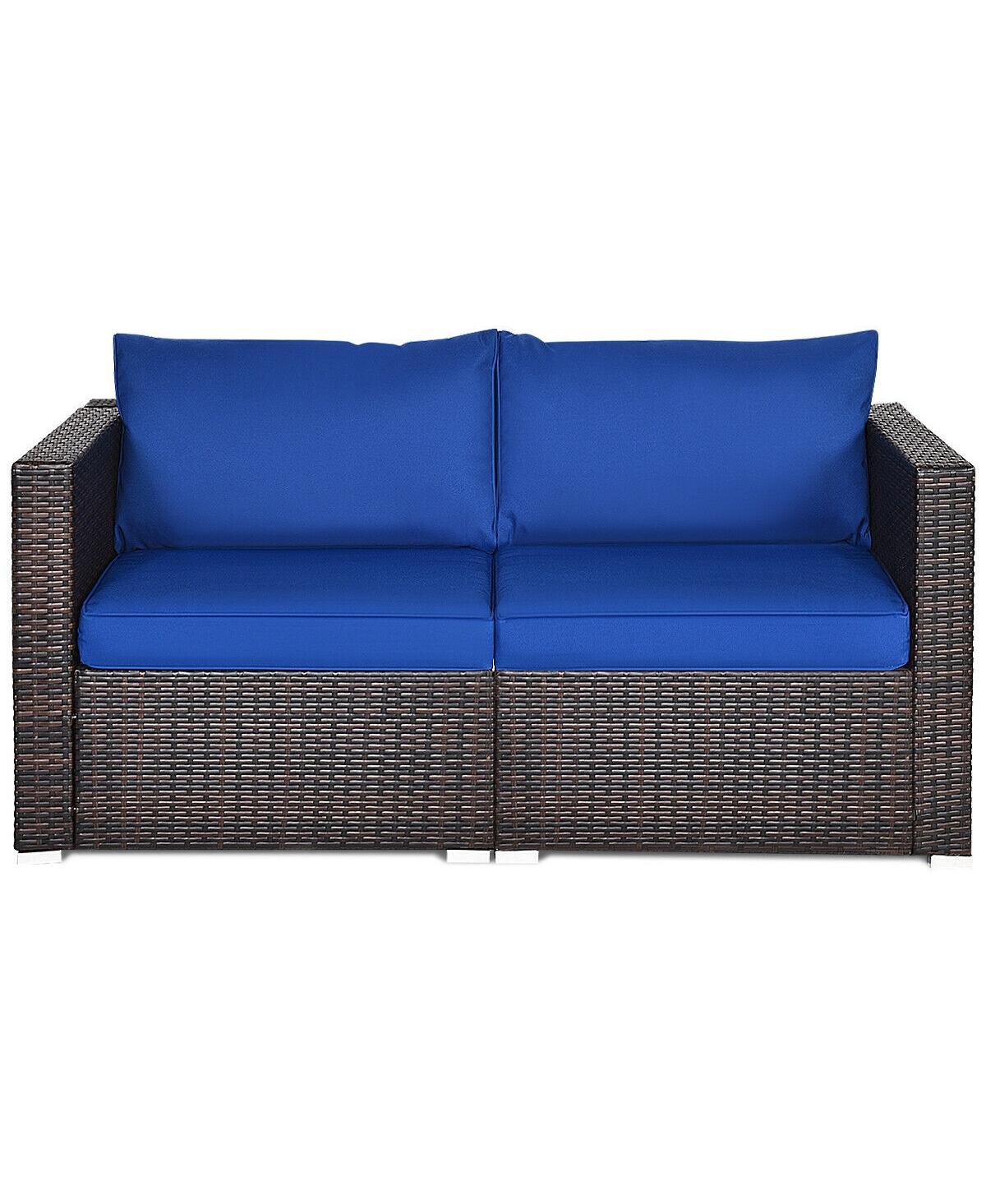 Click here for Sugift 2 Pieces Patio Rattan Sectional Conversatio... prices