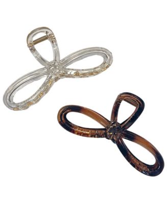 Headbands of Hope Women s Looped Clip Set - Brown + Clear - Macy's