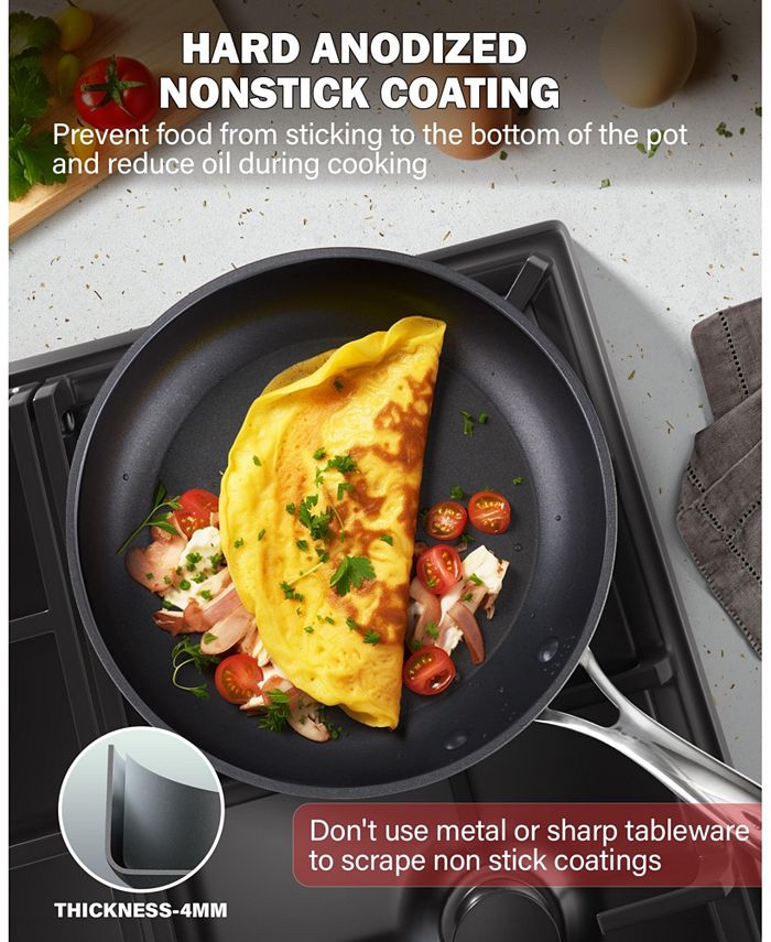Cooks Standard Frying Omelet Pan, Classic Hard Anodized Nonstick 8-Inch ...