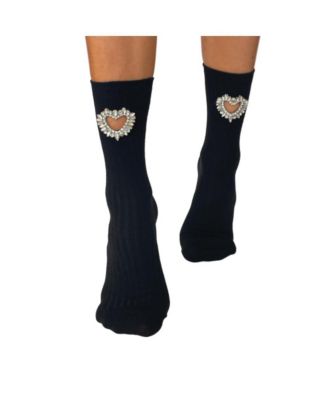 Stems Women's Crystal Heart Crew Socks - Macy's