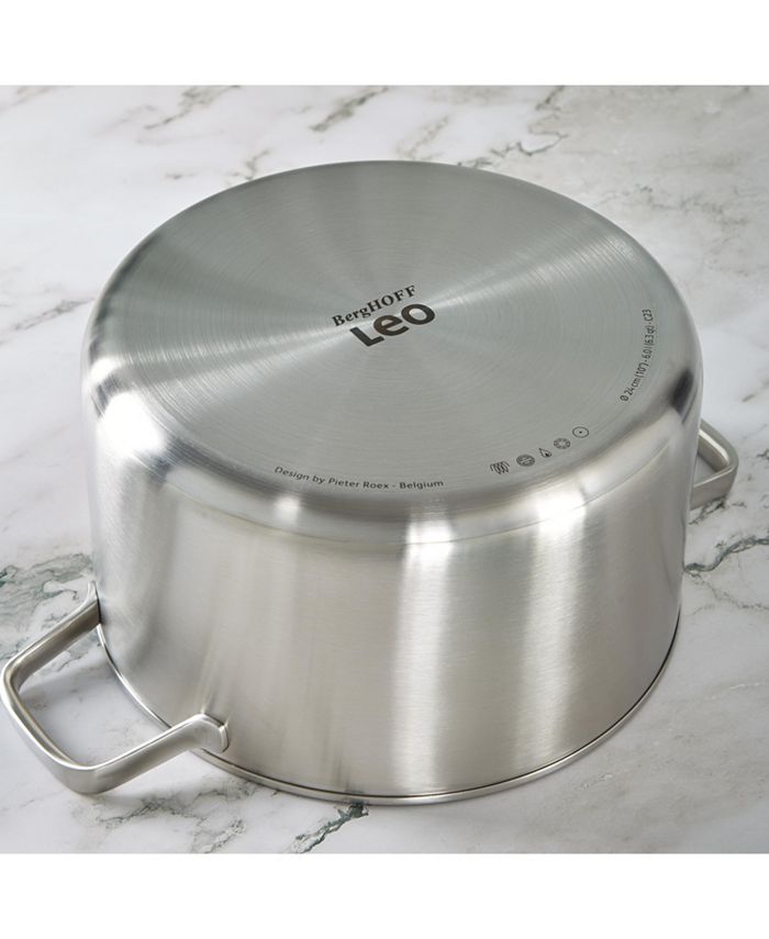 BergHOFF Graphite 4Pc Cookware Set With Glass Lids, Recycled 18/10 ...