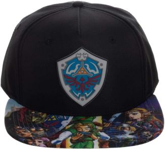 The Legend of Zelda Men's Zelda Video Game Black Sublimated Print Bill ...