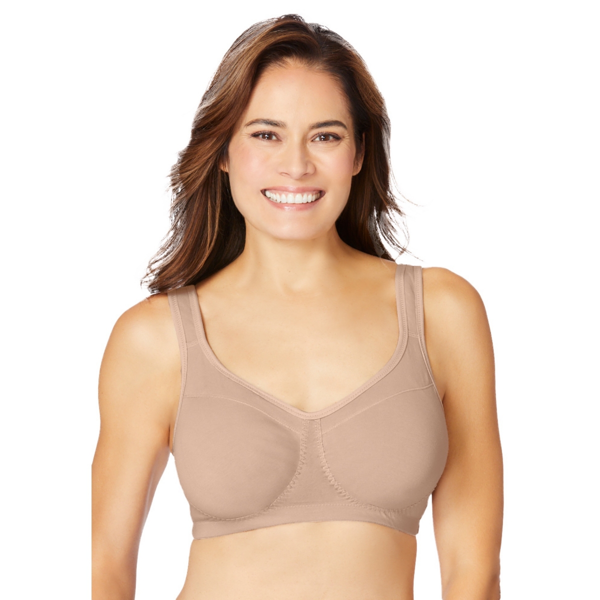 Click here for Comfort Choice Womens Wireless Leisure Bra - Nude prices