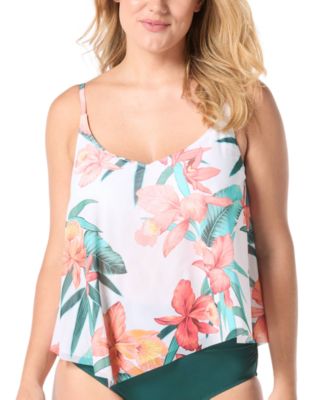 Coco Reef Women's Captivate Bra-Sized Handkerchief-Hem Tankini Top - Macy's