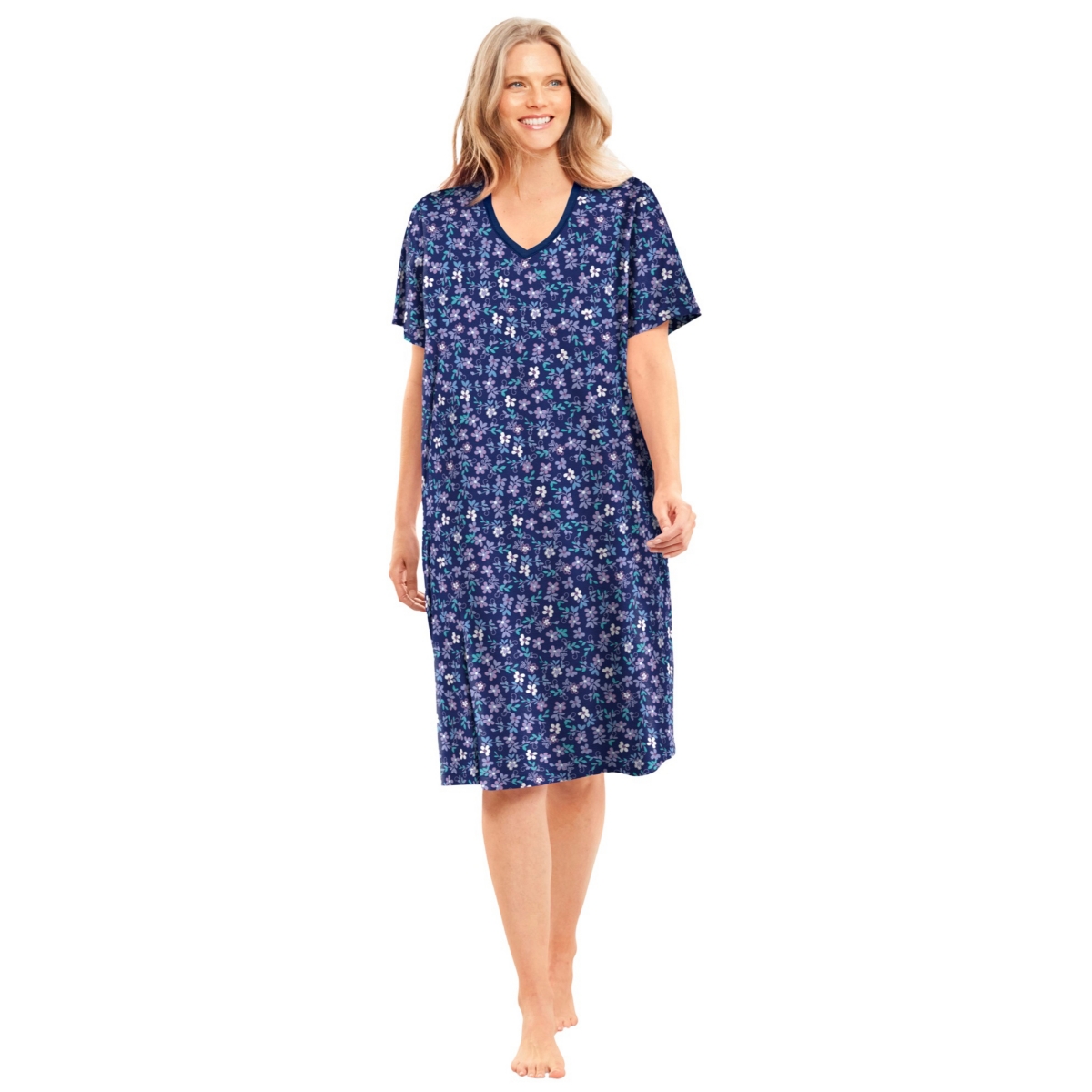 Click here for Dreams & Co. Womens Print Sleepshirt - Evening blu... prices