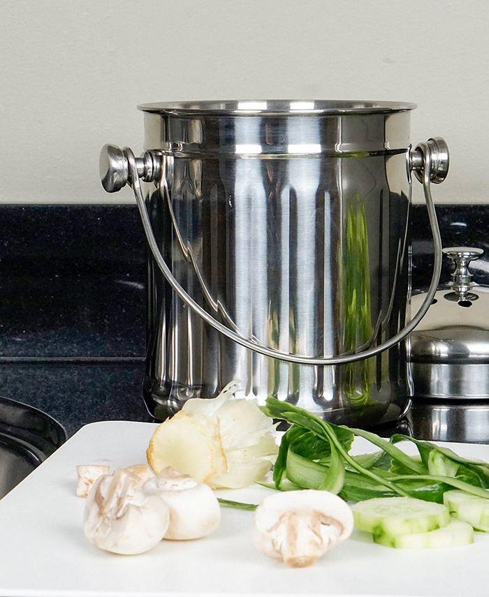 RSVP International Endurance Stainless Steel 1/2 Gallon Compost Pail ...