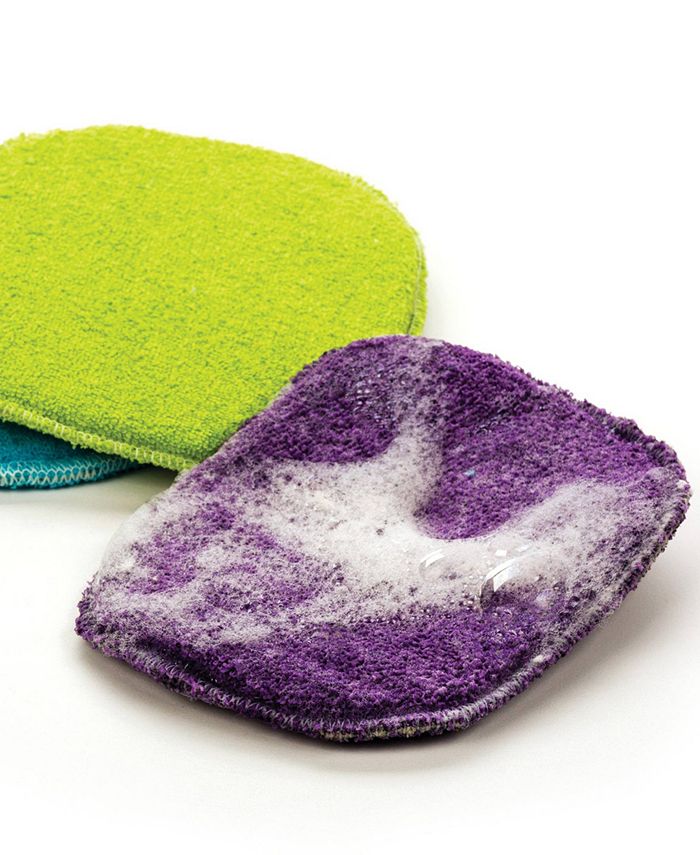 RSVP International Cotton, Foam and Nylon Coated 3 Piece 6x4.7" Skrubby ...