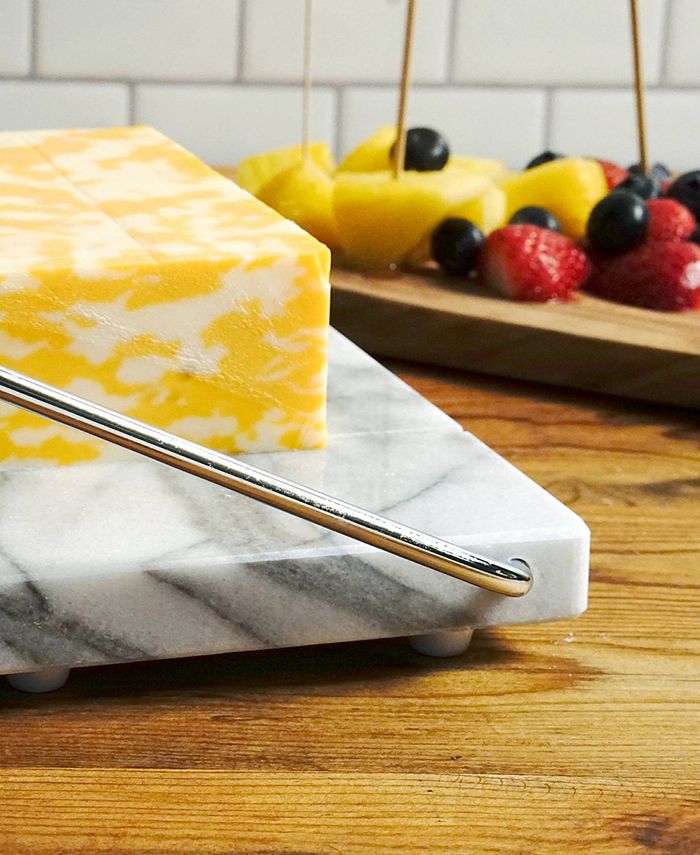 RSVP International White Marble 9"x7.5" Cheese Slicer - Macy's
