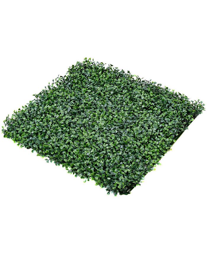 Costway 12 Artificial Hedge Plant Privacy Fence Screen Topiary ...