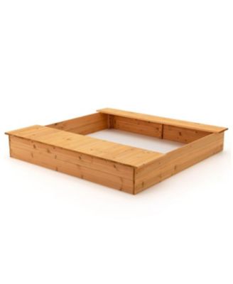 Slickblue Kids Wooden Sandbox with Bench Seats and Storage Boxes - Macy's