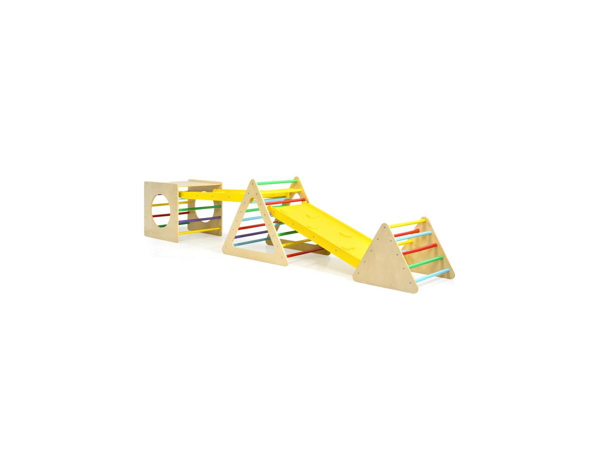 Click here for Slickblue Toddler 5 in 1 Triangle Climber Play Gym... prices