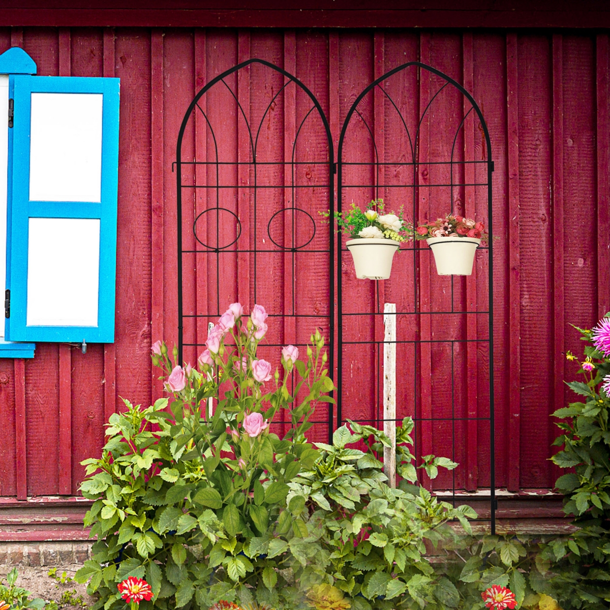 Click here for Metal Garden Trellis 78.7" X 19.7" for C... prices