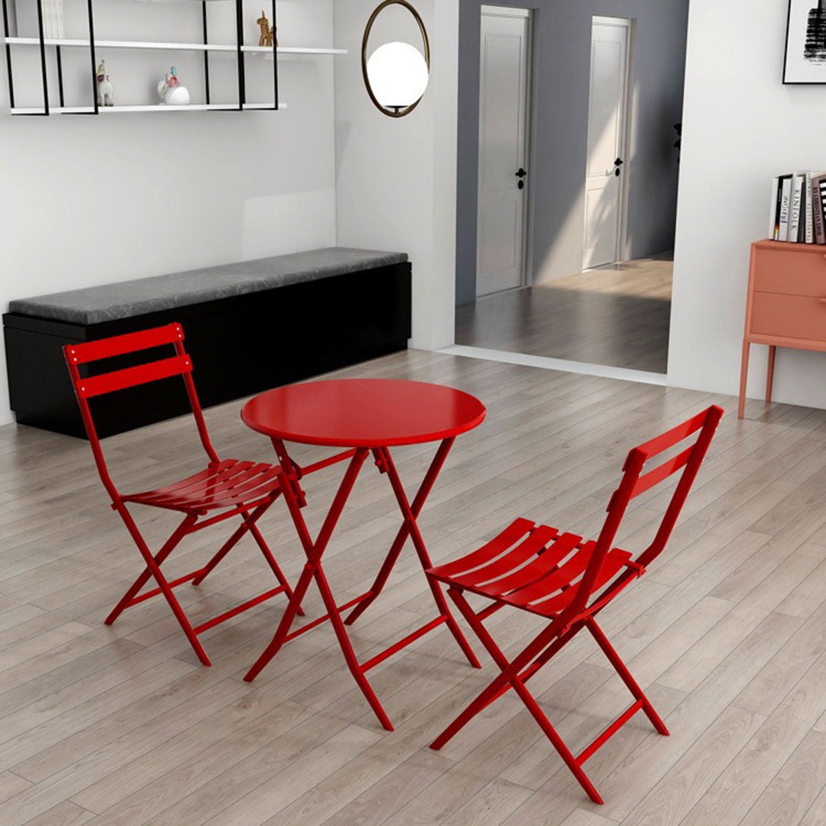 Click here for Streamdale 3 Piece Patio Bistro Set Of Foldable Ro... prices