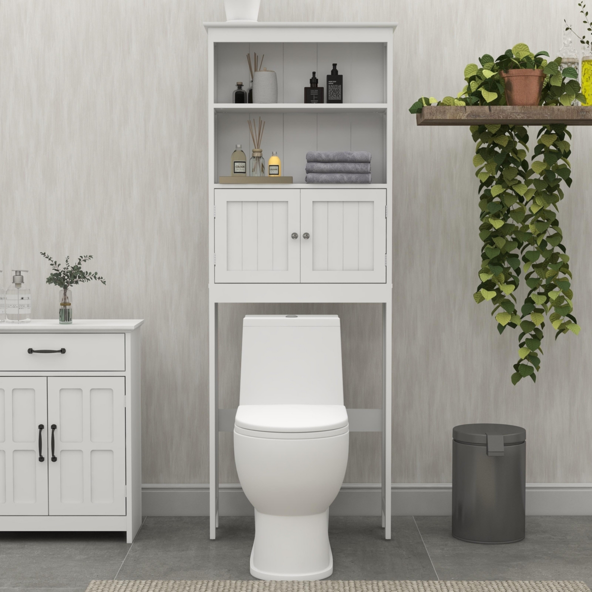 Click here for Streamdale Over-the-Toilet 2-Tier Storage Shelf wi... prices