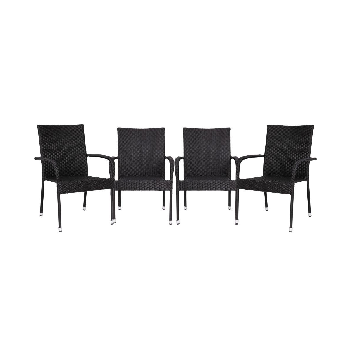 Click here for Merrick Lane Set Of 4 Mathias Indoor/Outdoor Black... prices