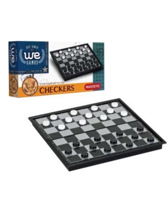 WE Games Foldable Travel Magnetic Checkers Set - Macy's