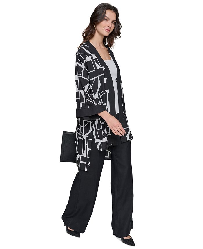 KARL LAGERFELD PARIS Women's Printed Open-Front Kimono - Macy's
