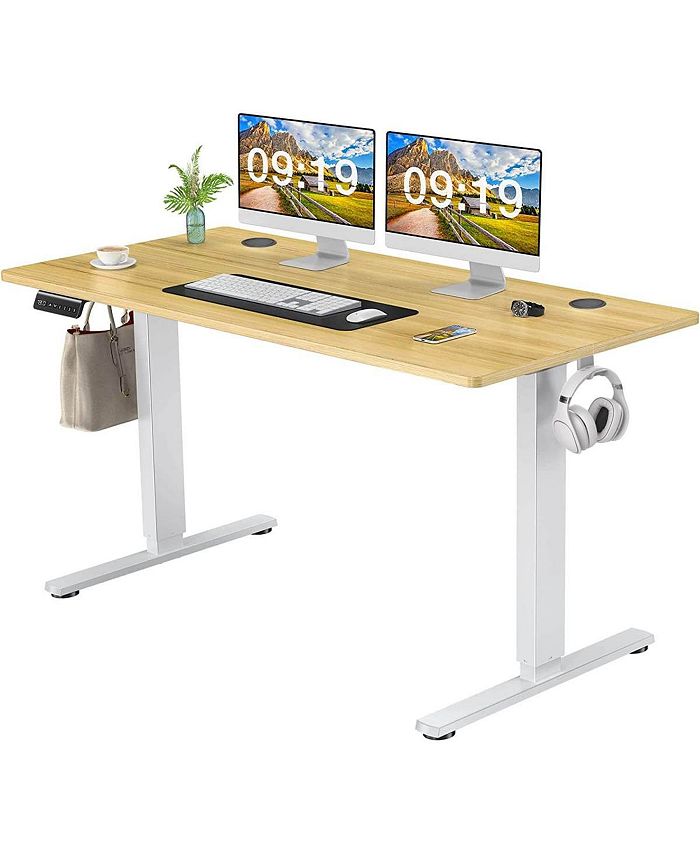Simplie Fun Electric Height Adjustable Standing Desk, Sit To Stand ...