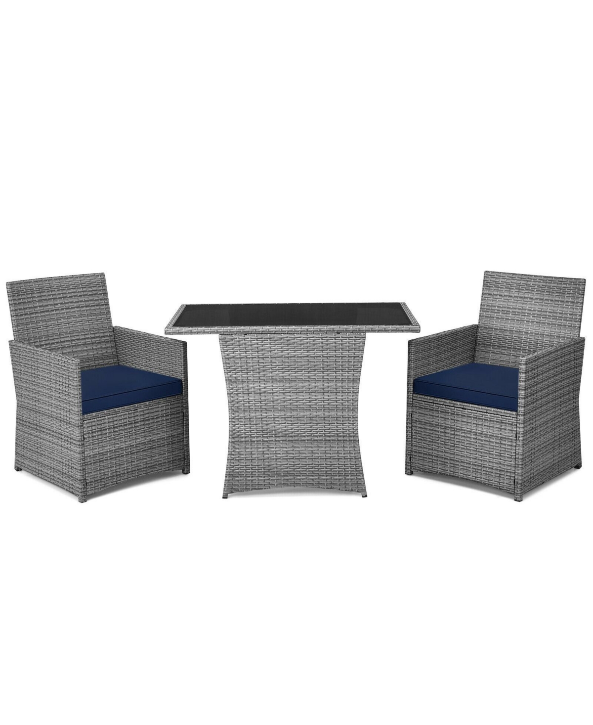 Click here for Slickblue 3 Pieces Patio Rattan Furniture Set with... prices