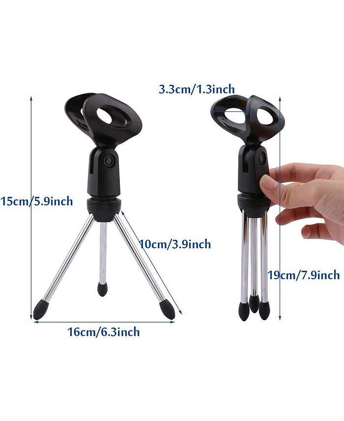 5 Core Desk Mic Stand • Angle Adjustable Table Tripod • Portable ...