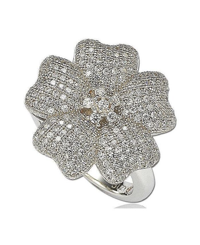Suzy Levian New York Suzy Levian Sterling Silver Cubic Zirconia Pave ...