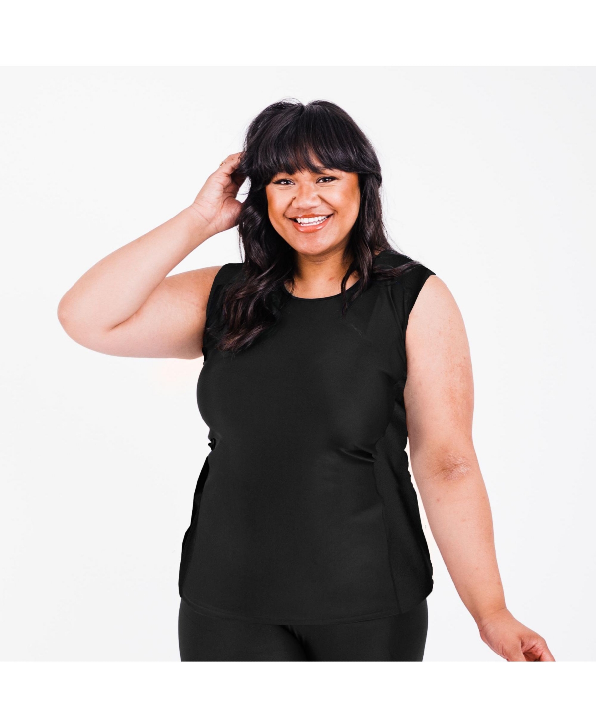 Click here for Calypsa Womens Plus Size Loose Fit Maya Swim Top -... prices