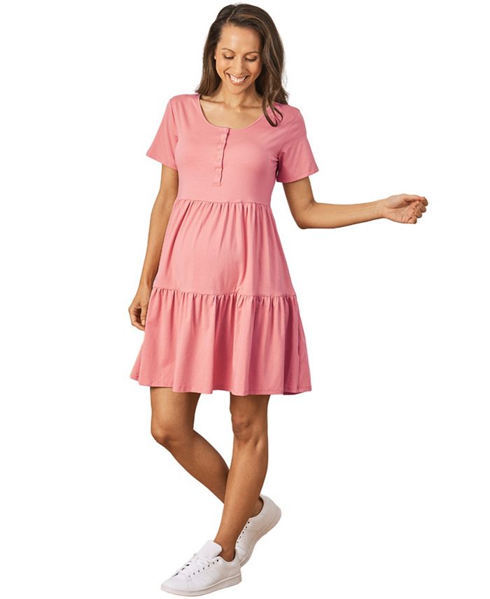 ANGEL MATERNITY Maternity Angel Tiered Dress - Macy's