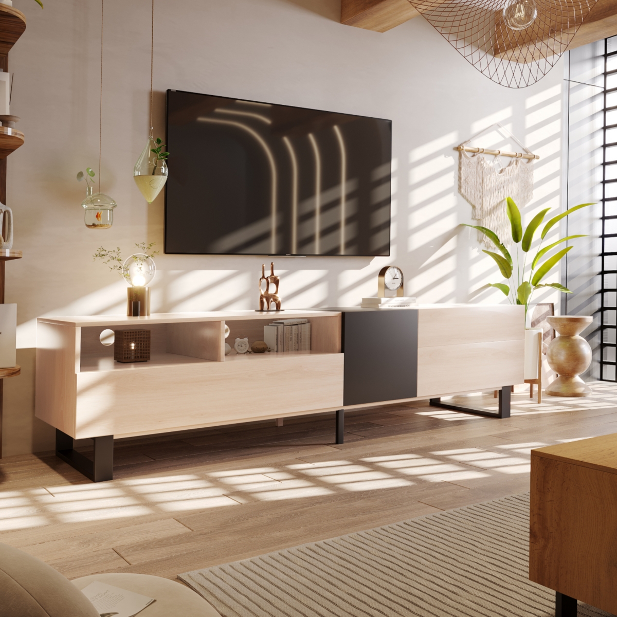 Click here for Streamdale 80" Tv Stand with Double Storage &... prices