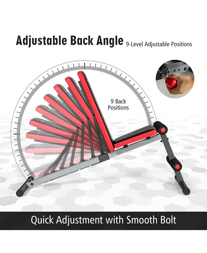 Slickblue Multi-function Weight Bench with Adjustable Backrest - Macy's