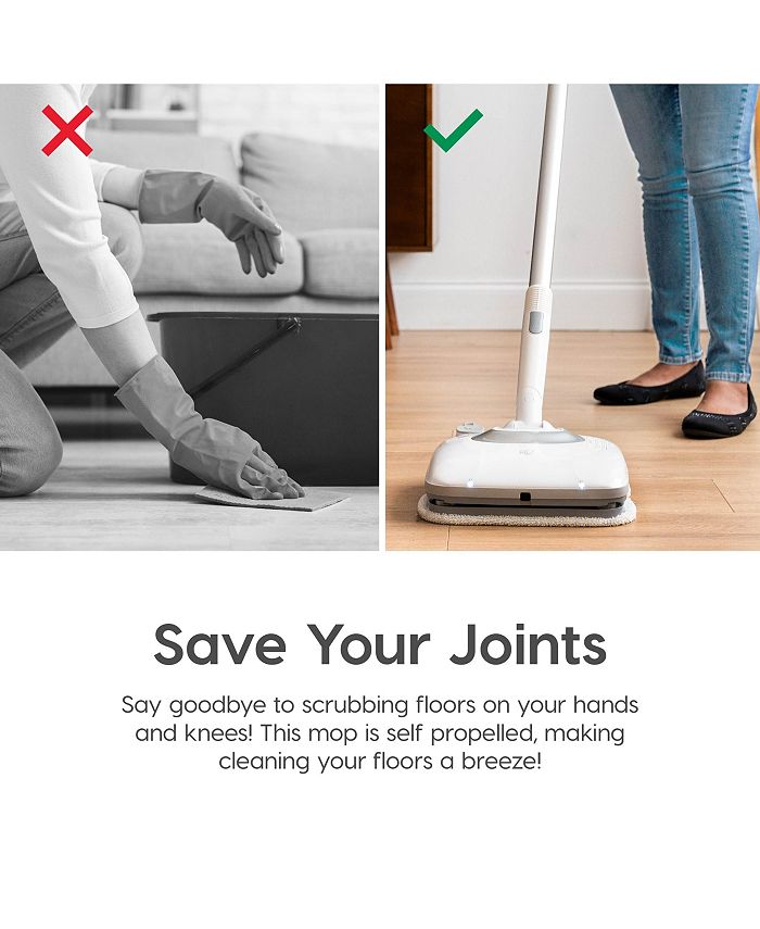 IRIS USA Rechargeable Cordless Electric Vibrating Mop with Water Spray ...