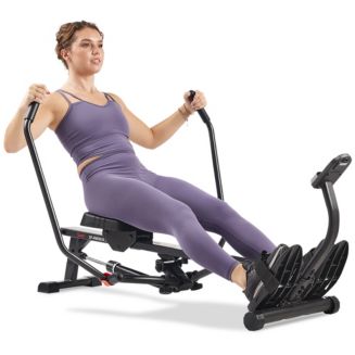 Sunny Health & Fitness Compact Full Motion Rowing Machine, Full-Body ...