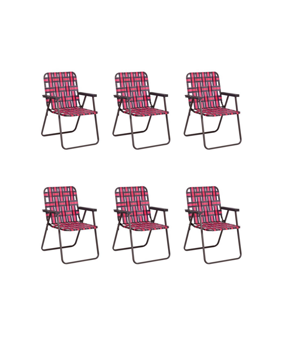 Click here for Slickblue 6 pcs Folding Beach Chair Camping Lawn W... prices