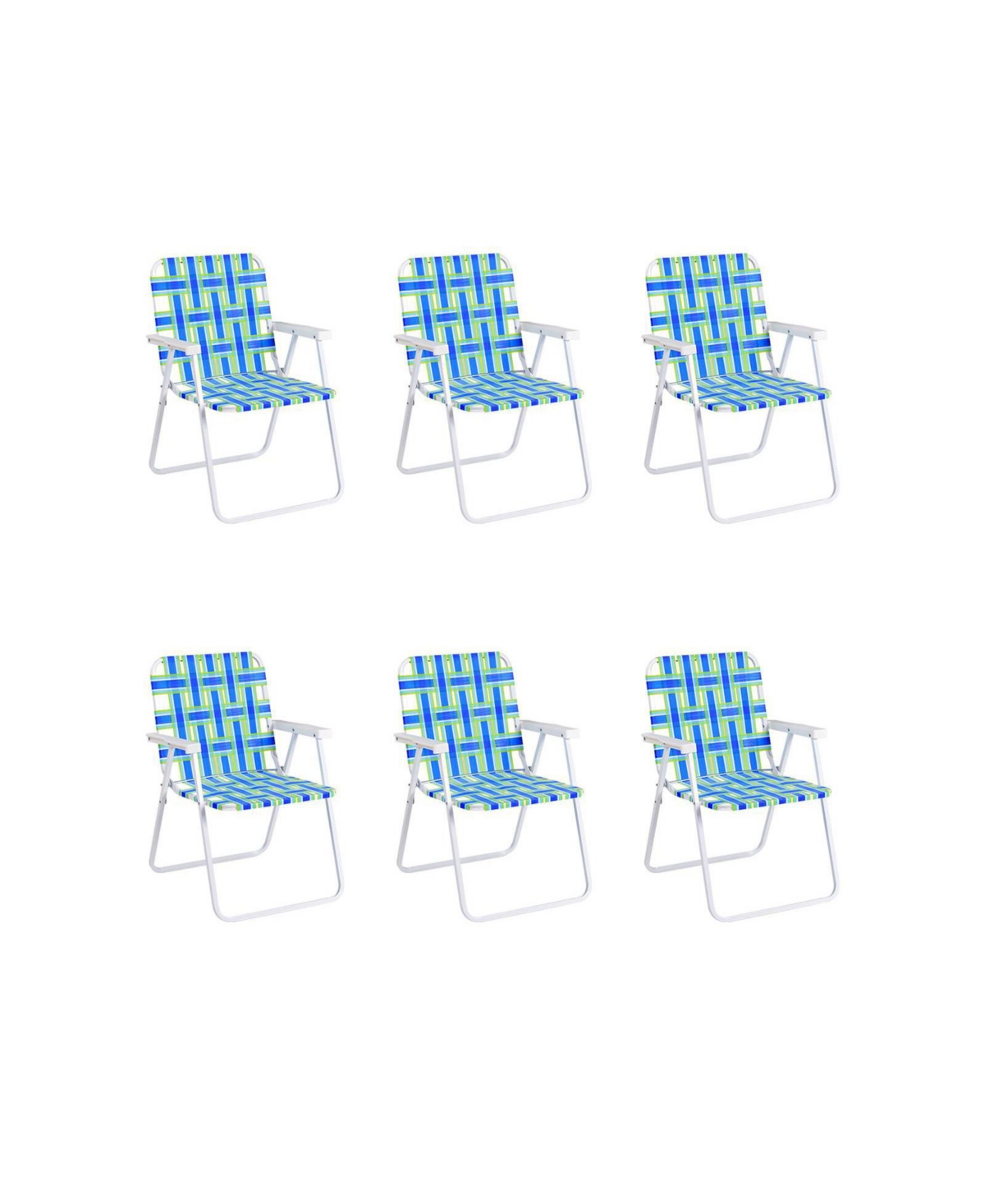 Click here for Slickblue 6 pcs Folding Beach Chair Camping Lawn W... prices