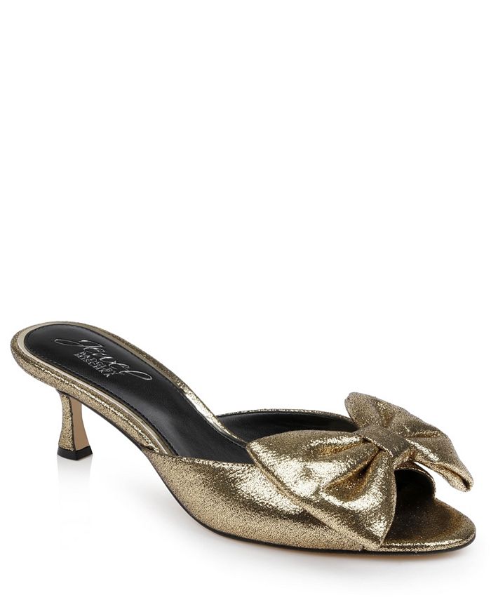 Jewel Badgley Mischka Kora Bow Slide Evening Sandal - Macy's