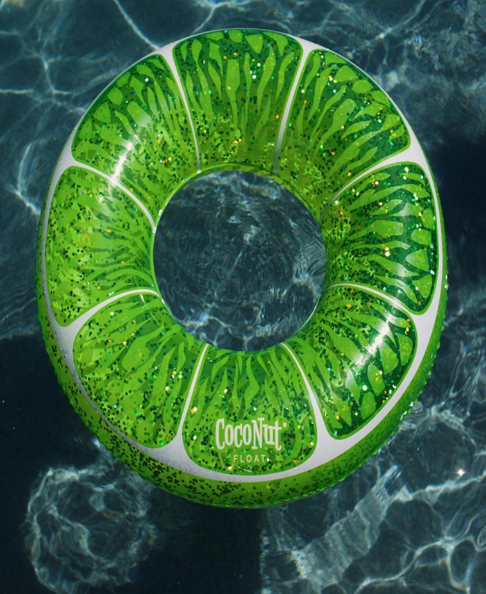 CocoNut Outdoor Lime Green Glitter Pool Ring Float - Macy's