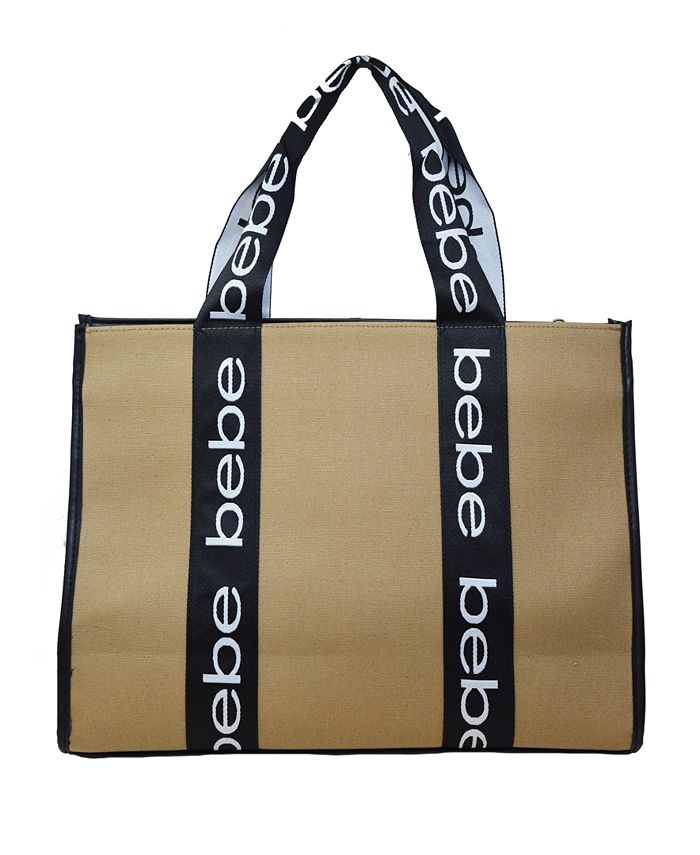 Bebe Hana Canvas Tote Bag - Macy's