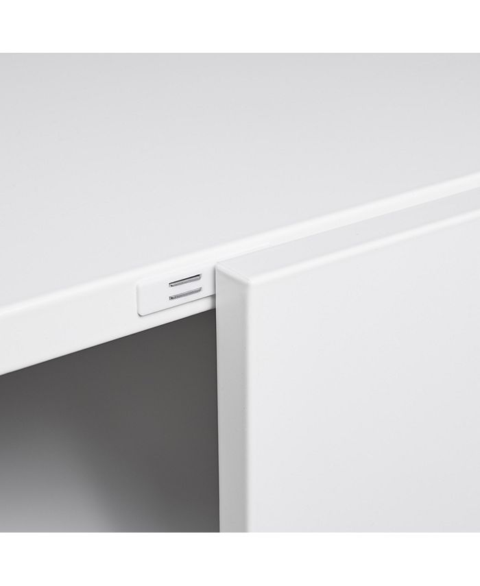 Simplie Fun Office Furniture Copier Cabinet White 2 Door Steel Copier ...