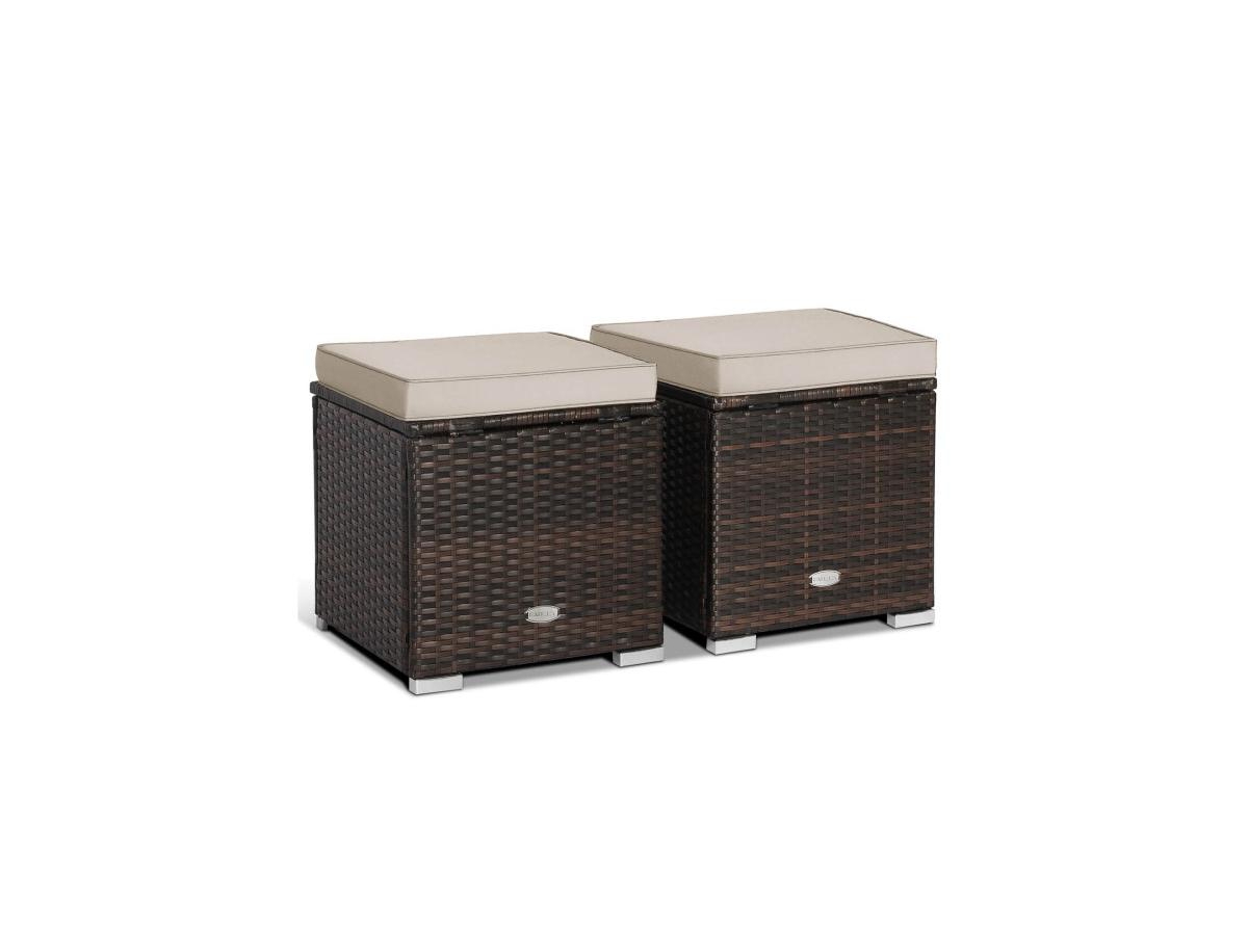 Click here for Slickblue 2 Pieces Patio Ottoman with Removable Cu... prices