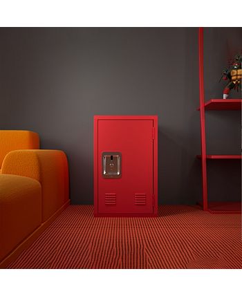 Simplie Fun Elegant Red Metal Locker Storage Cabinet - Assembly ...