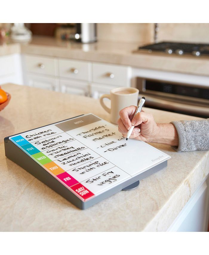 ECR4Kids Dry-Erase Glass Board Memo Station, Desk Organizer - Macy's