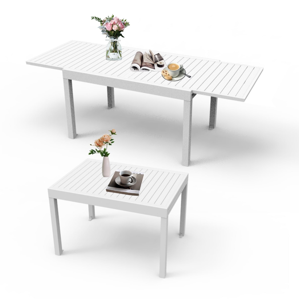Click here for Streamdale Expandable Dining Table Rust-Free Alumi... prices