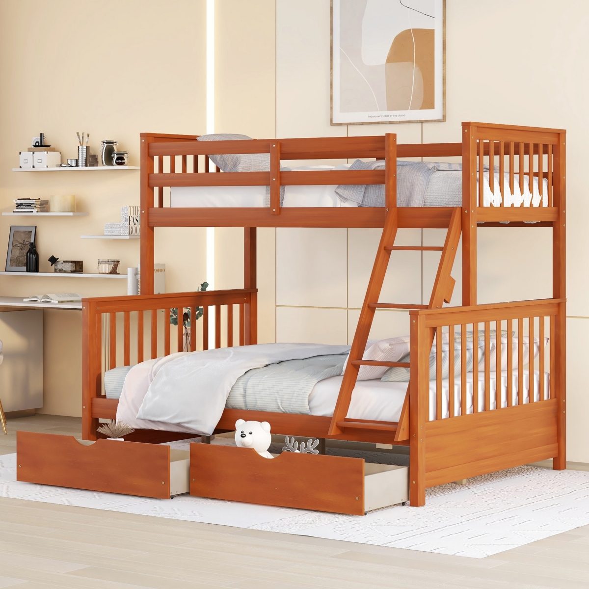 Click here for Streamdale Twin-Over-Full Bunk Bed With Ladders An... prices