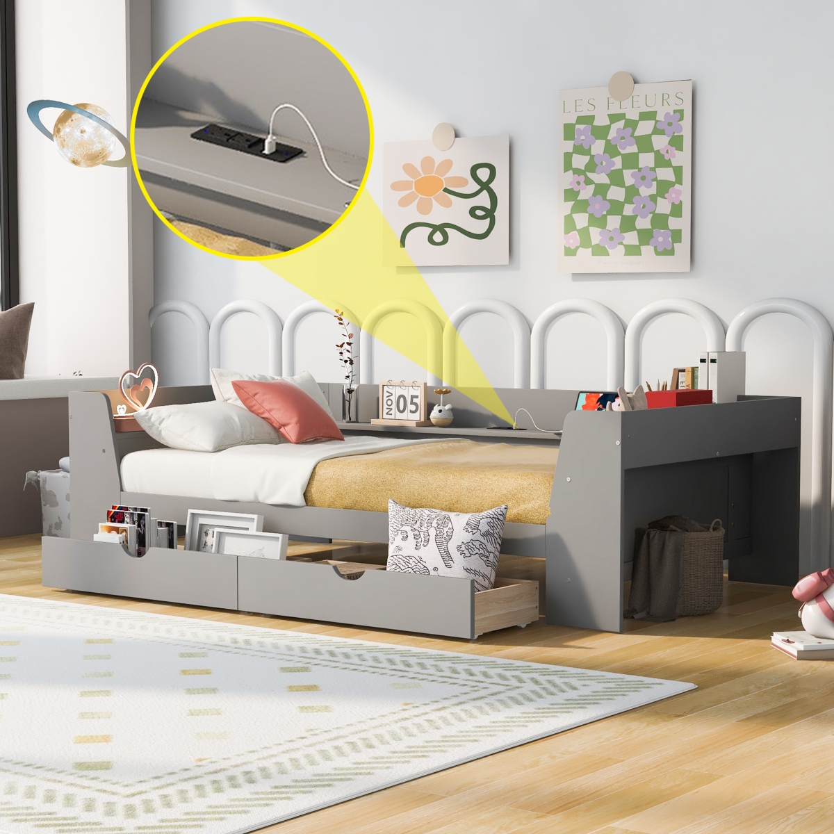 Click here for Streamdale Twin Daybed with Storage and Charging S... prices