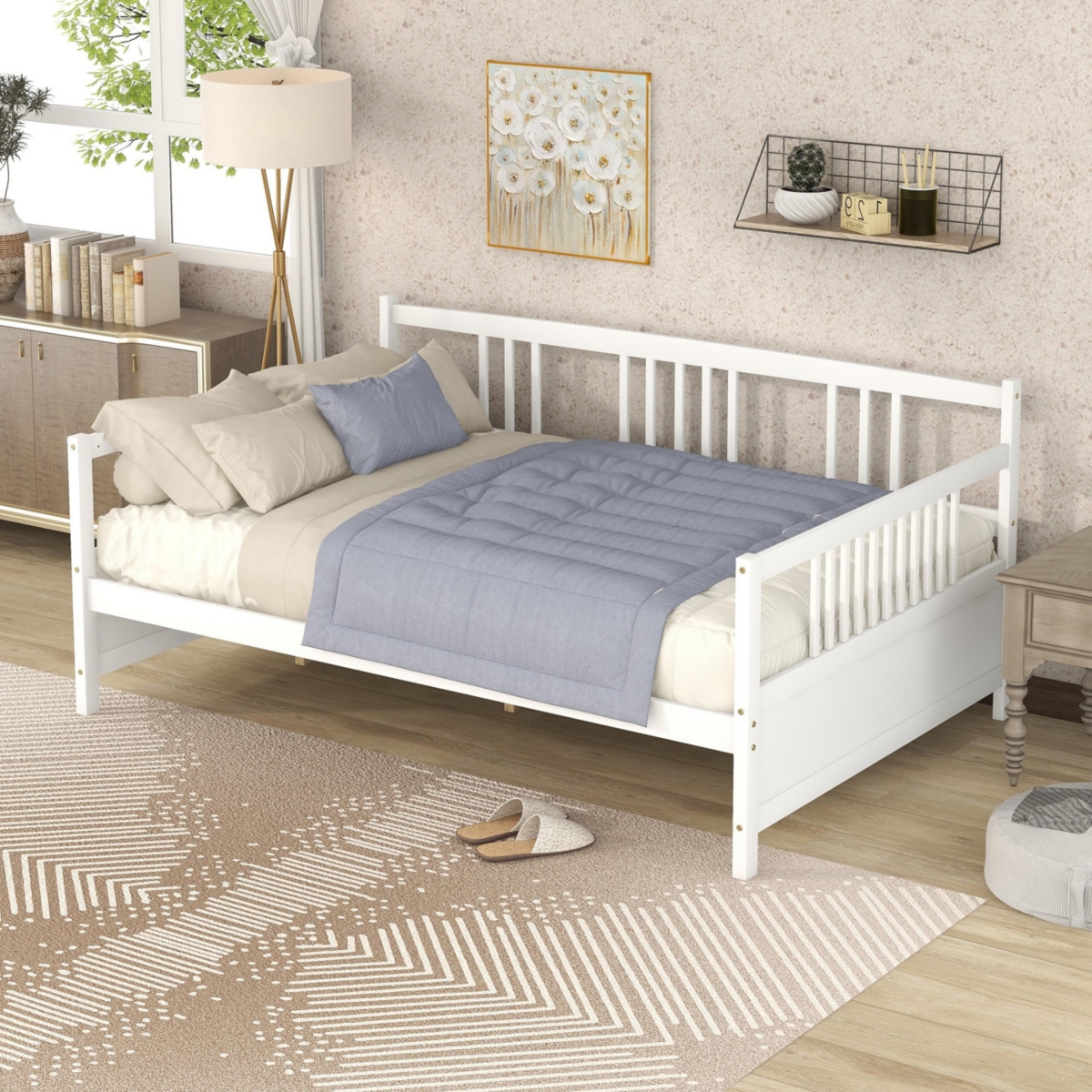 Click here for Streamdale Full Size Daybed With Support Legs - Wh... prices