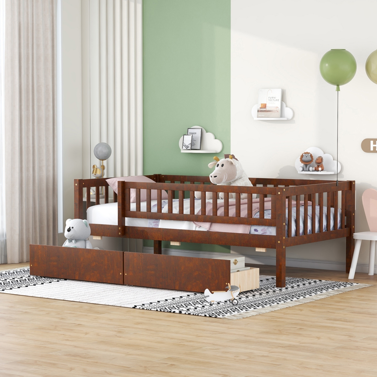 Click here for Streamdale Twin Size Daybed Wood Bed With Two Draw... prices