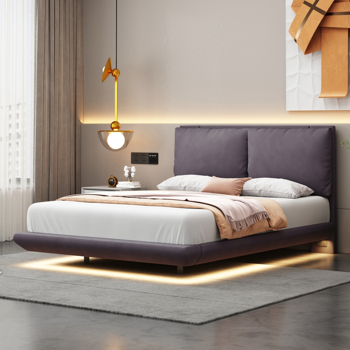 Click here for Streamdale Full Size Platform Bed with Sensor Ligh... prices
